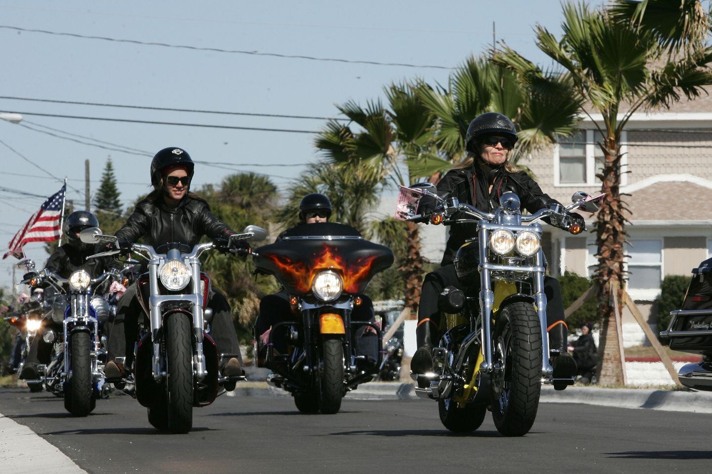 Group Riding Harley Davidson Motorcycles