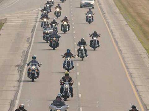 Group Riding Harley Davidson Motorcycles