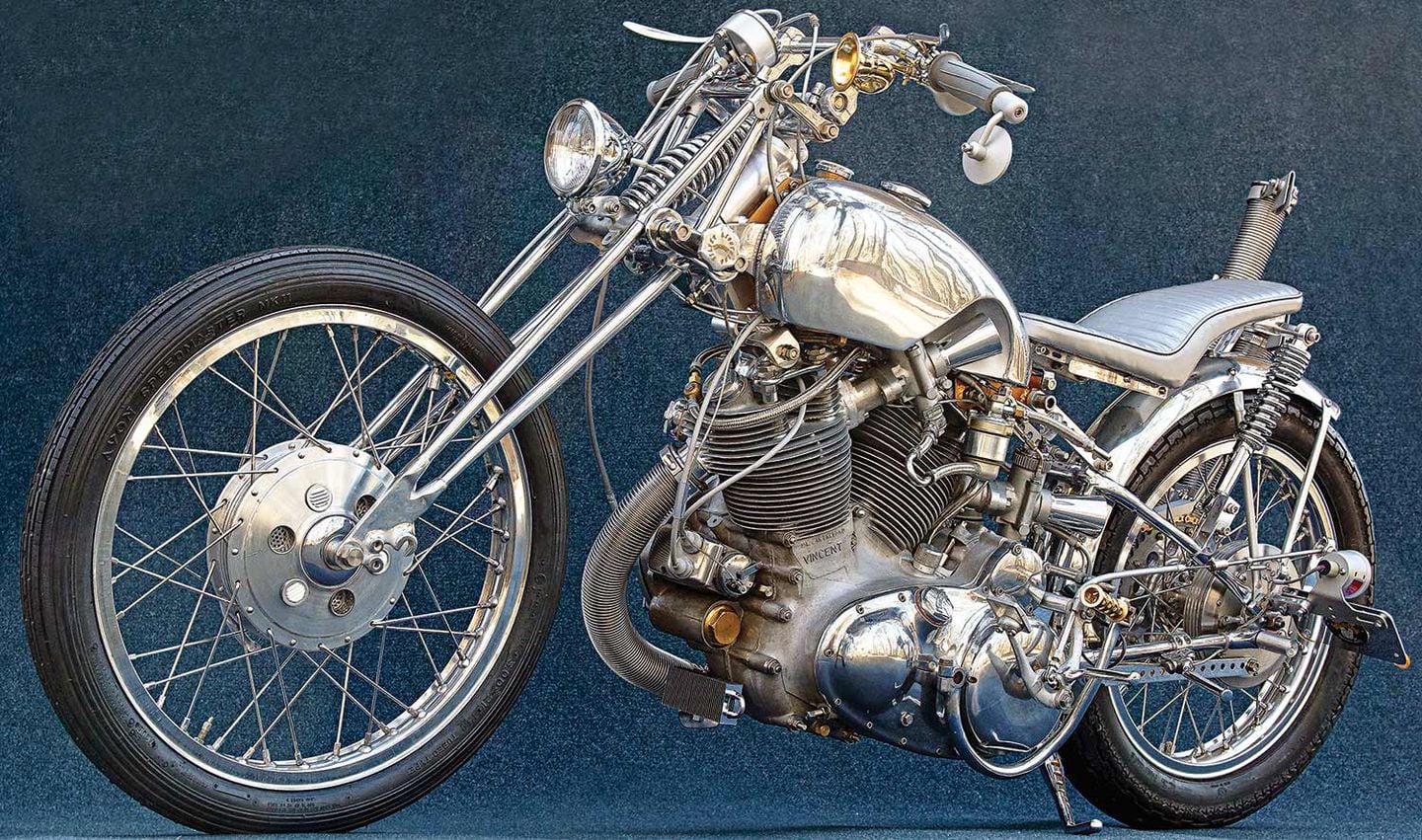 Silver Lightning Vincent Chopper | Motorcycle Cruiser