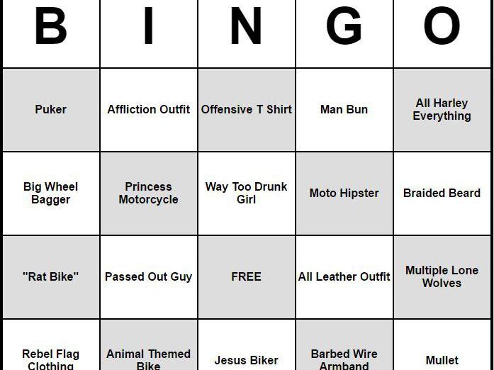 Bike Week Bingo | Motorcycle Cruiser